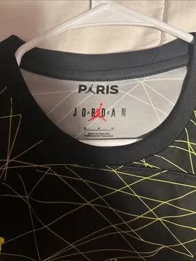 Jordan | Shirts | Jordan Paris Saintgermain Black And Neon Yellow ...